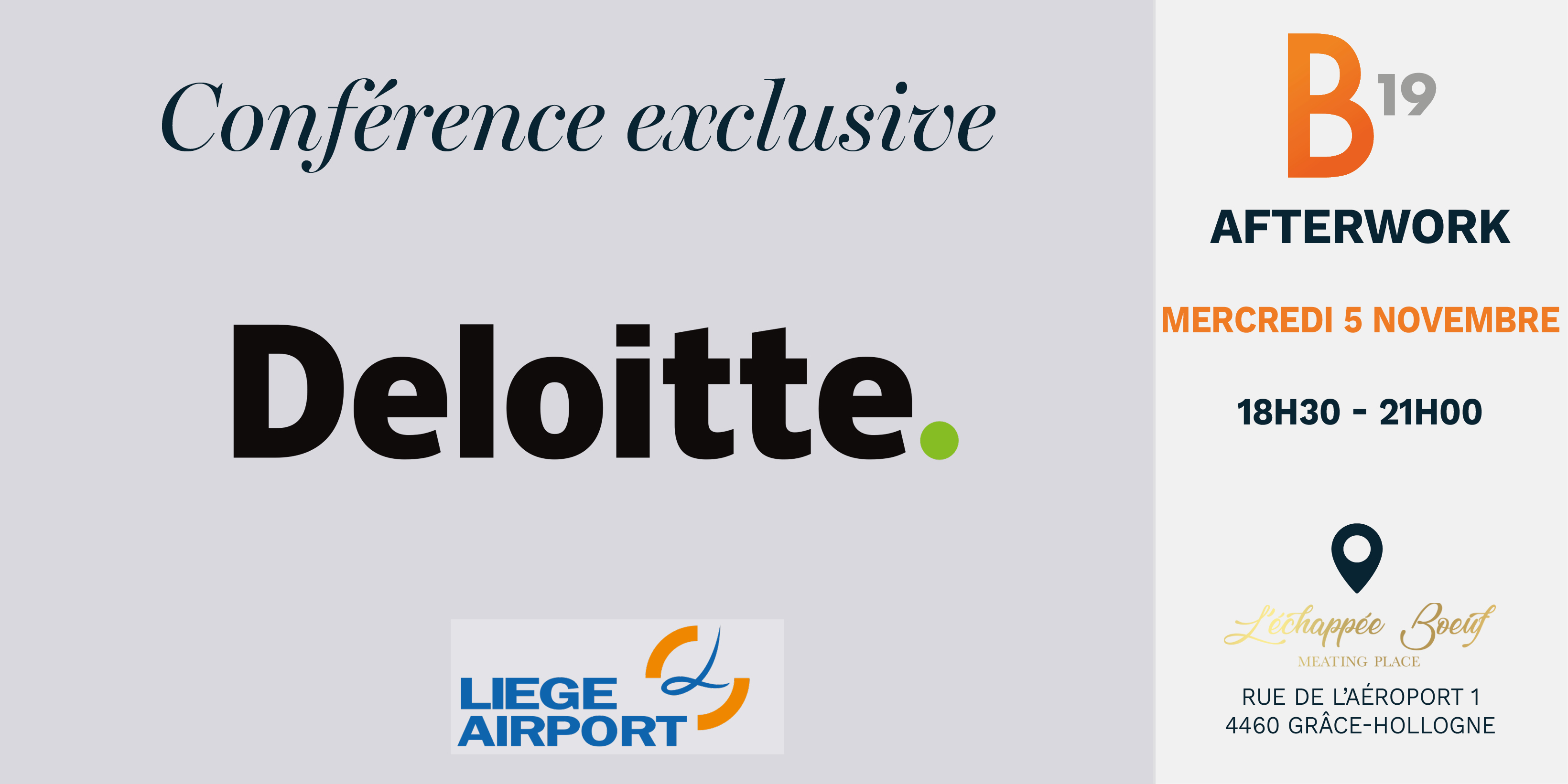 Conférence exclusive avec Deloitte à l’aéroport de Liège - B19